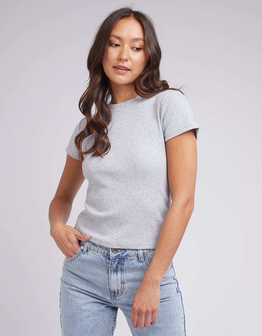 Margo Tee Grey Marle - Edge Clothing